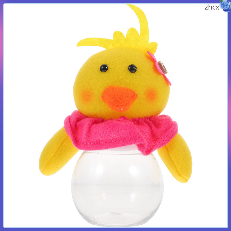 Easter Cartoon Duck Shaped Candy Box Transparent Fillable Easter Box ...