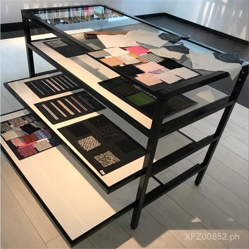 Table Mobile Rack Island Rack Flowing Water Table High and Low Clothing ...
