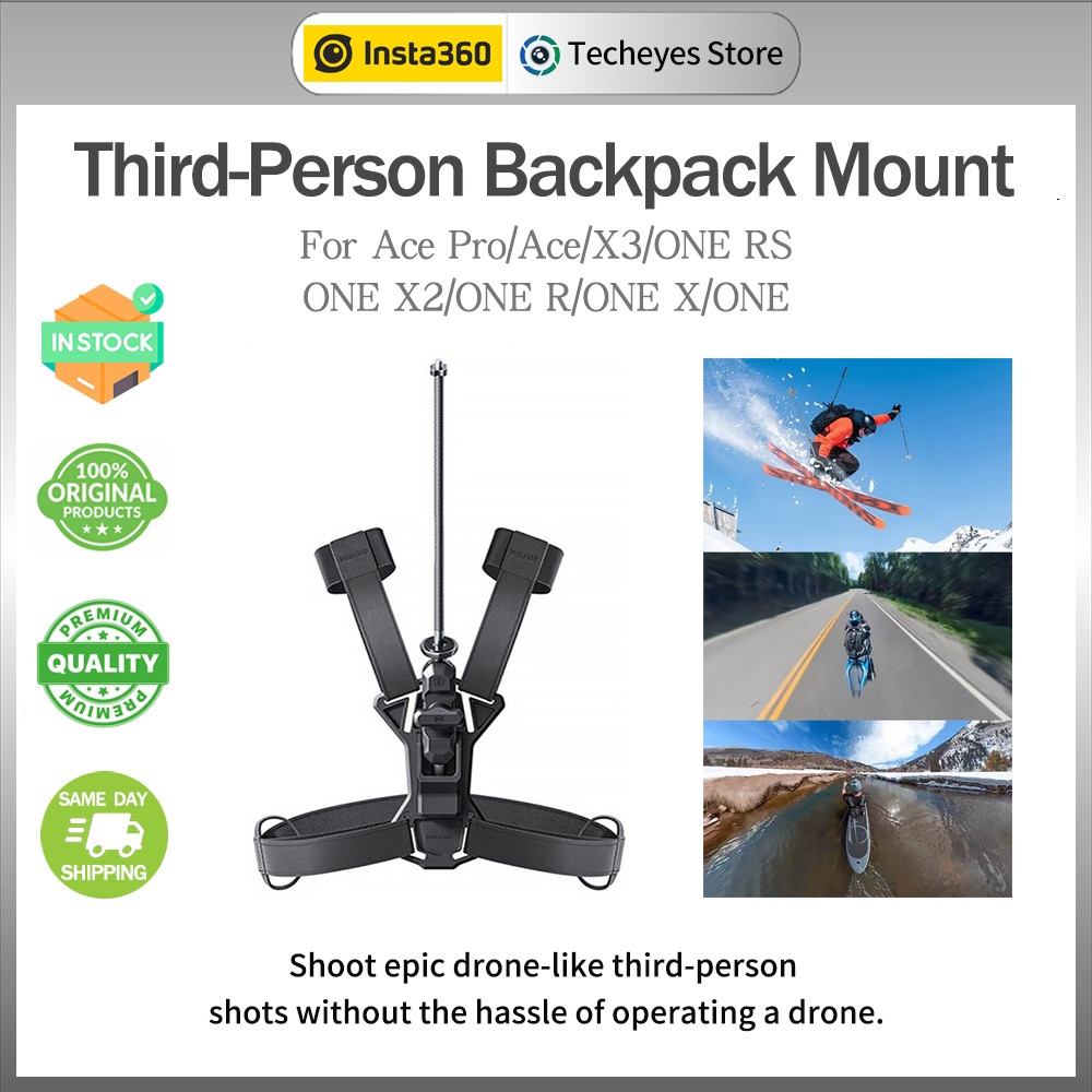 Insta360 Third-Person Backpack Mount for Insta360 X5/X4, Ace Pro 2, Ace ...