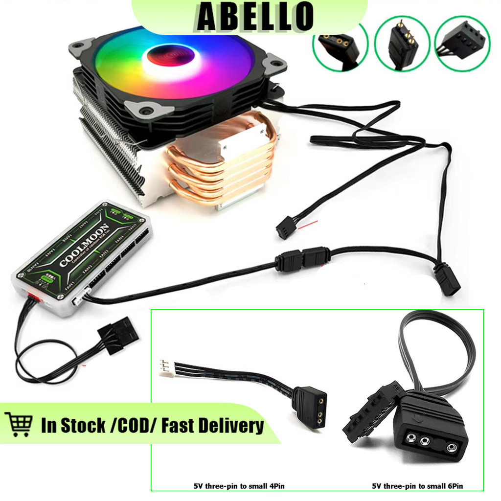 ARGB Controller Adapter Cable 5V Argb 3Pin To 6Pin/ 4Pin Star Fan ...