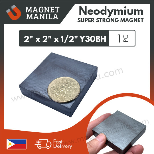 1 pc 2" x 2" x 1/2" Y30BH Ferrite Ceramic Square, Bar, Flat magnet ...