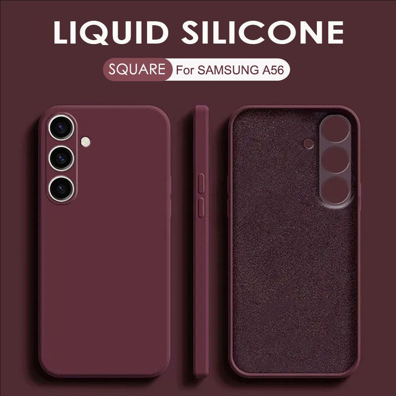 Luxury Square Liquid Silicone Phone Case For Samsung Galaxy A56 A36 A06 A16 A25 A26 A35 A55 ...