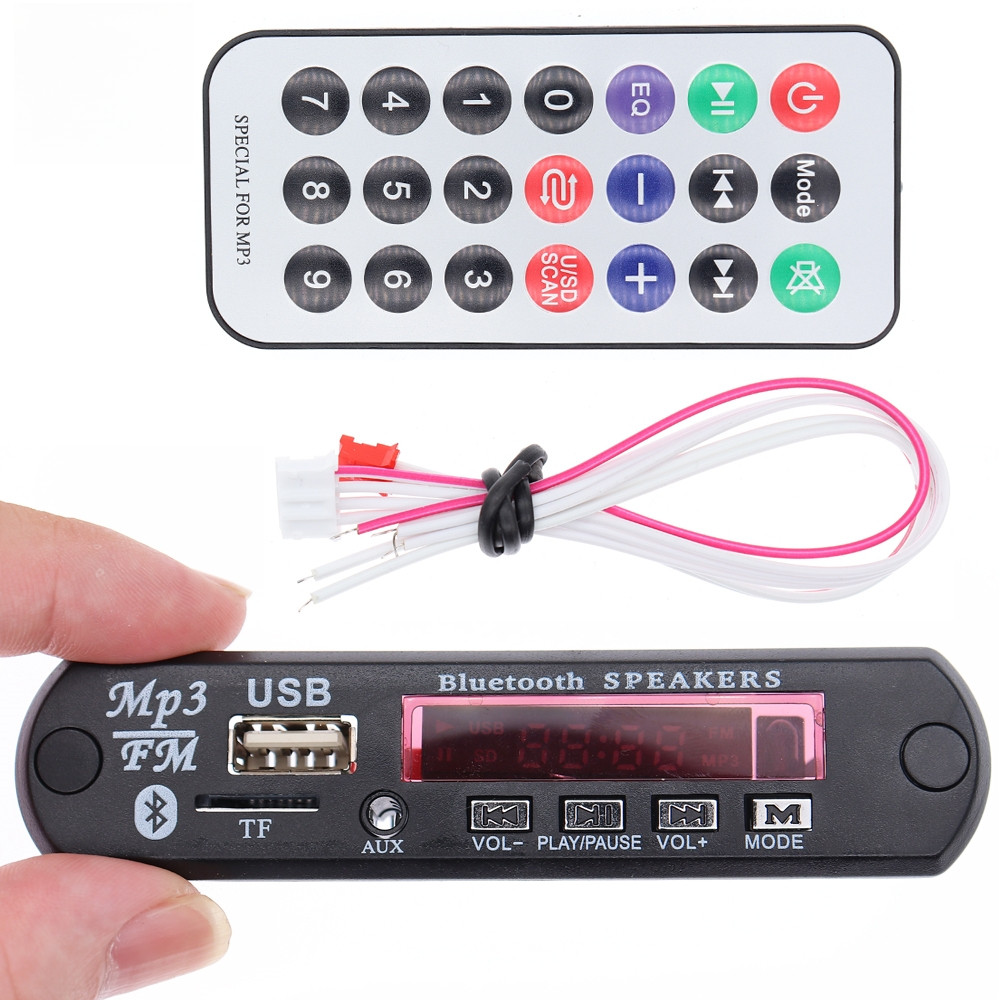 5V 12V MP3 Car Audio WMA Decoder Board Wireless Bluetooth 5.0 TF USB FM ...