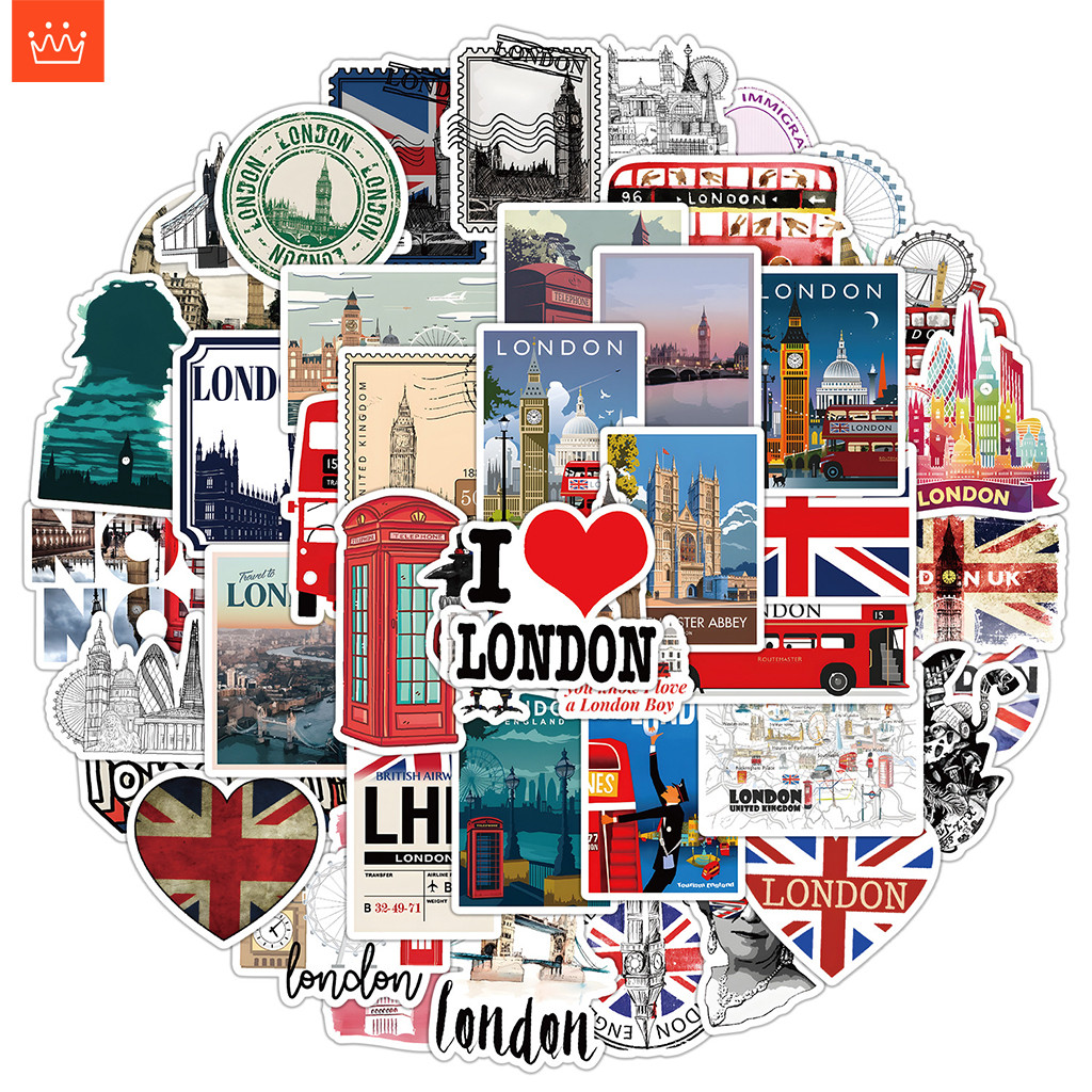 J· London Style Stickers Set Cartoon Graffiti Waterproof Decals Pack ...