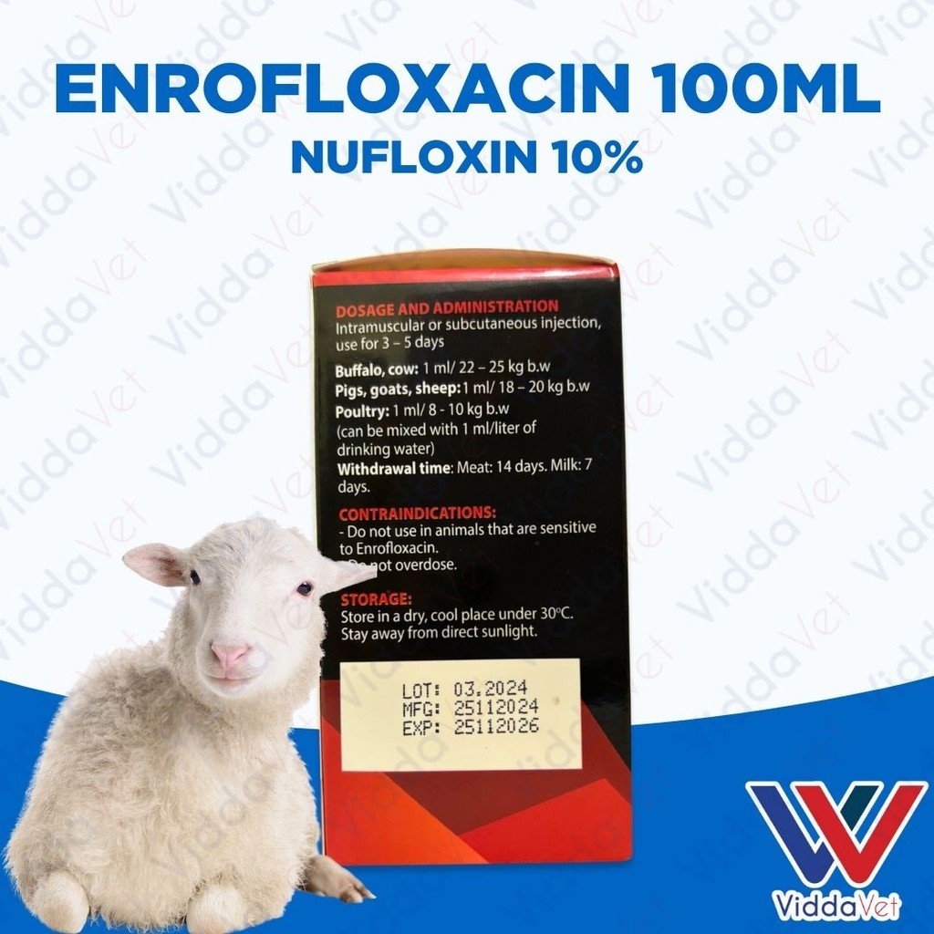 100ml Enro Nufloxin 10% For Animal Health Premium travetco enroflox for ...