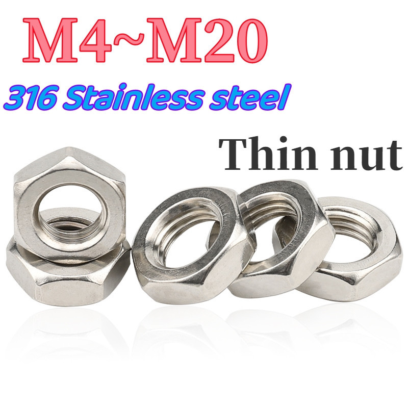 High Quality 316 Stainless Steel Thin Hexagonal Nut National Standard ...