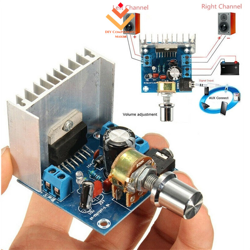AC/DC 12V TDA7297 2x15W Digital Audio Amplifier DIY Kit Dual-Channel ...