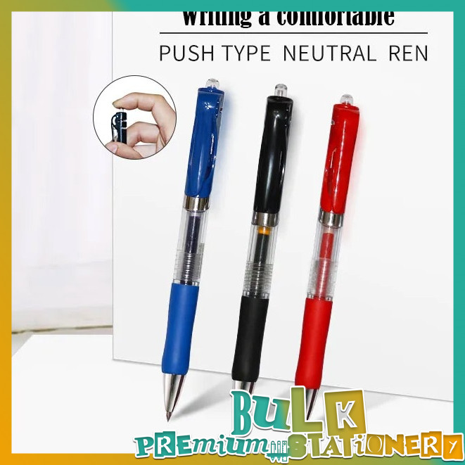 BK 0.5mm ST Pen Tip Black Ink Color Student GEL Pens Ball Point Writing ...