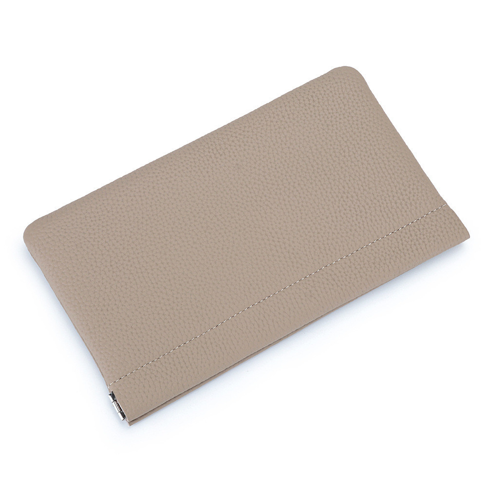 GENODERN Genuine Leather Automatic Closing Wallet Women's Long and ...