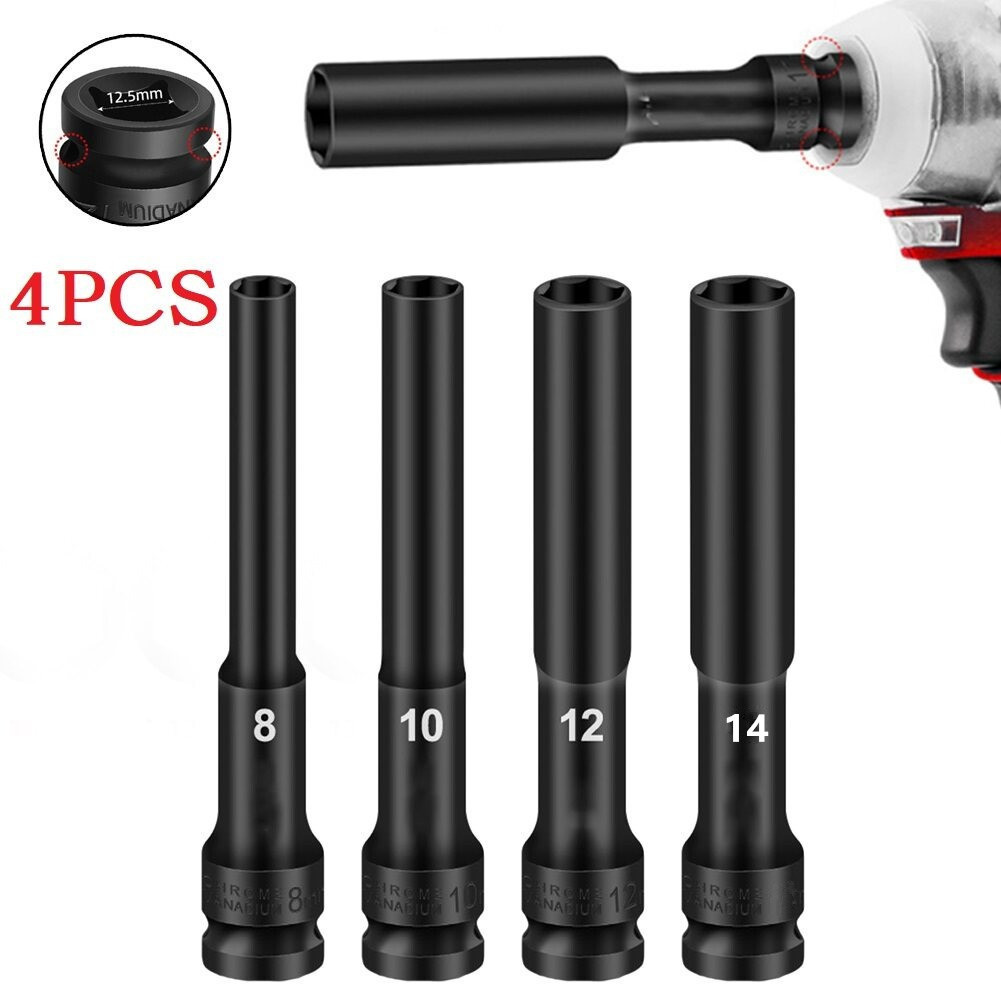 Modern Long Deep Hex Socket 8mm/10mm/12mm 1/2 Drive Impact Wrench Head ...