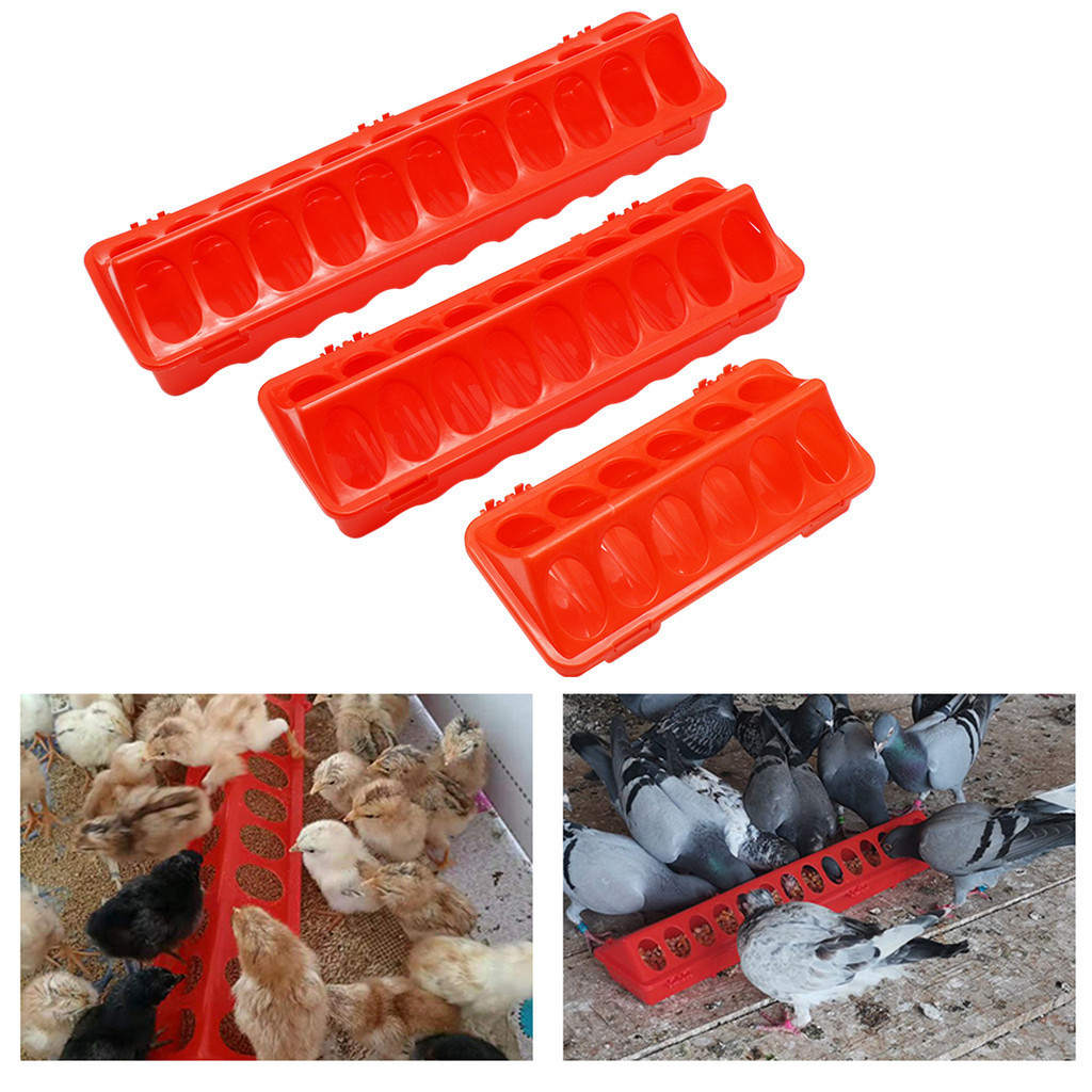 1 Pc 12/18/22 Hole Chicken Feeding Trough Plastic Flip-top Double Row ...