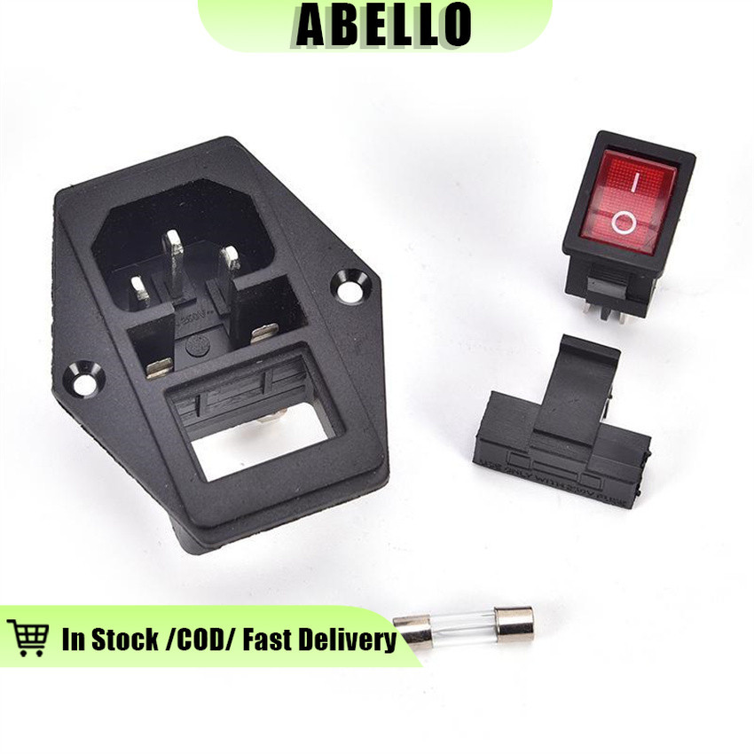 Iec320 C14 Module Plug Fuse Switch 10A 250V 3-Pin External Power Socket ...