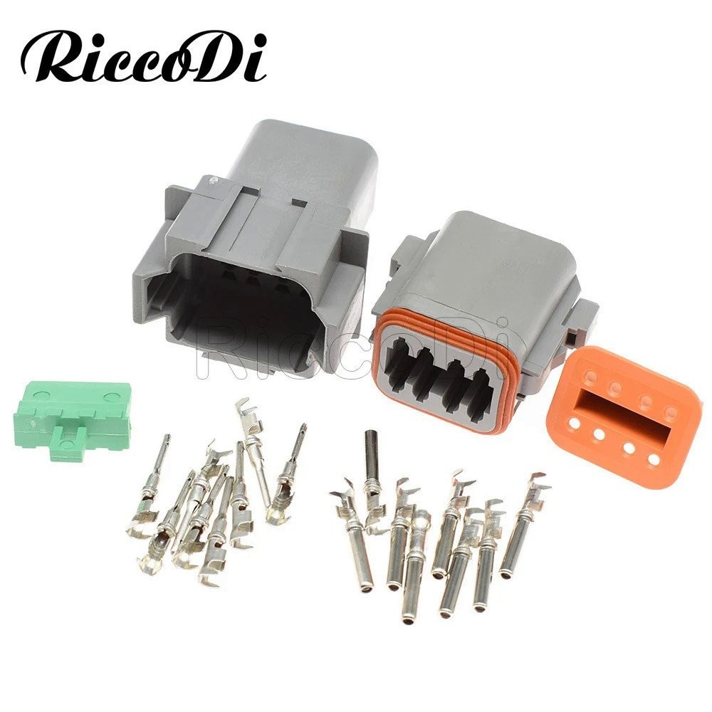 1-20 Kits Deutsch 8 Pin DT Series 22-16AWG Male Female Waterproof Electrical Wire Connector Plug ...