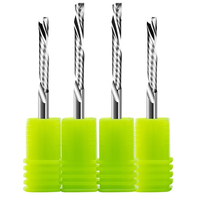 UP & DOWN Cut one Flute Spiral Carbide Mill Woodworking Tools Cutters ...