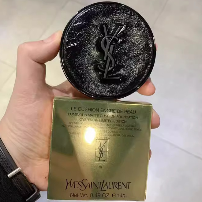 YSL Rock Niki All Black Leather Air Cushion 14g | Shopee Philippines