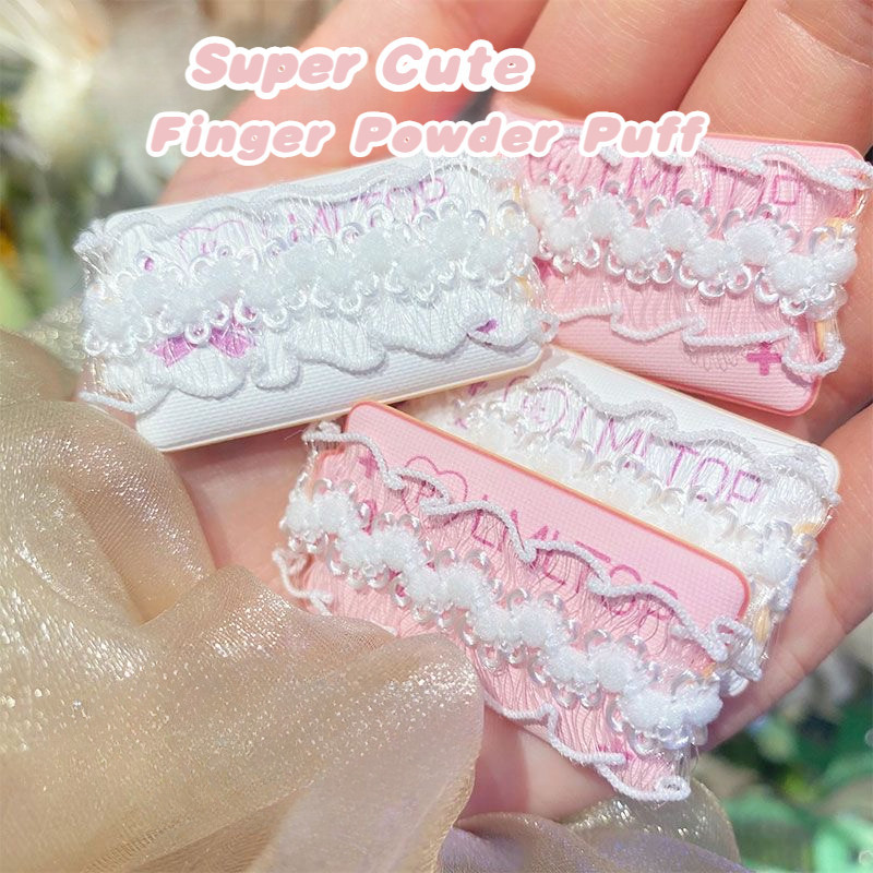 LMLTOP Powder Puff Super Cute Mini Lace Blush Puff Blush Setting ...