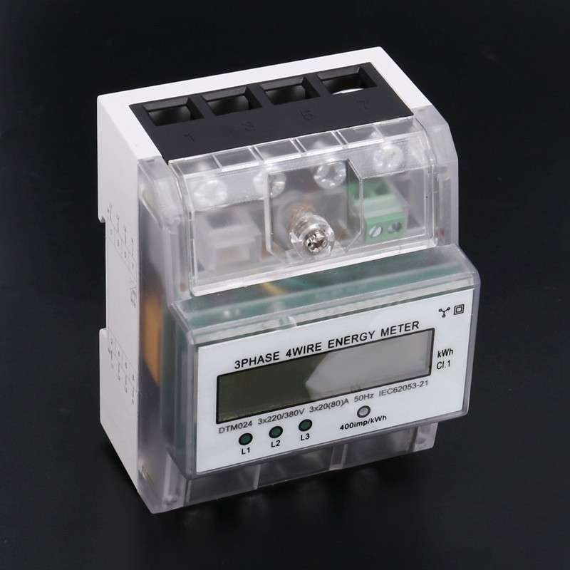 【Xiongqi】3 Phase 4 Wire Energy Meter 220/380V 20-80A Energy Consumption ...