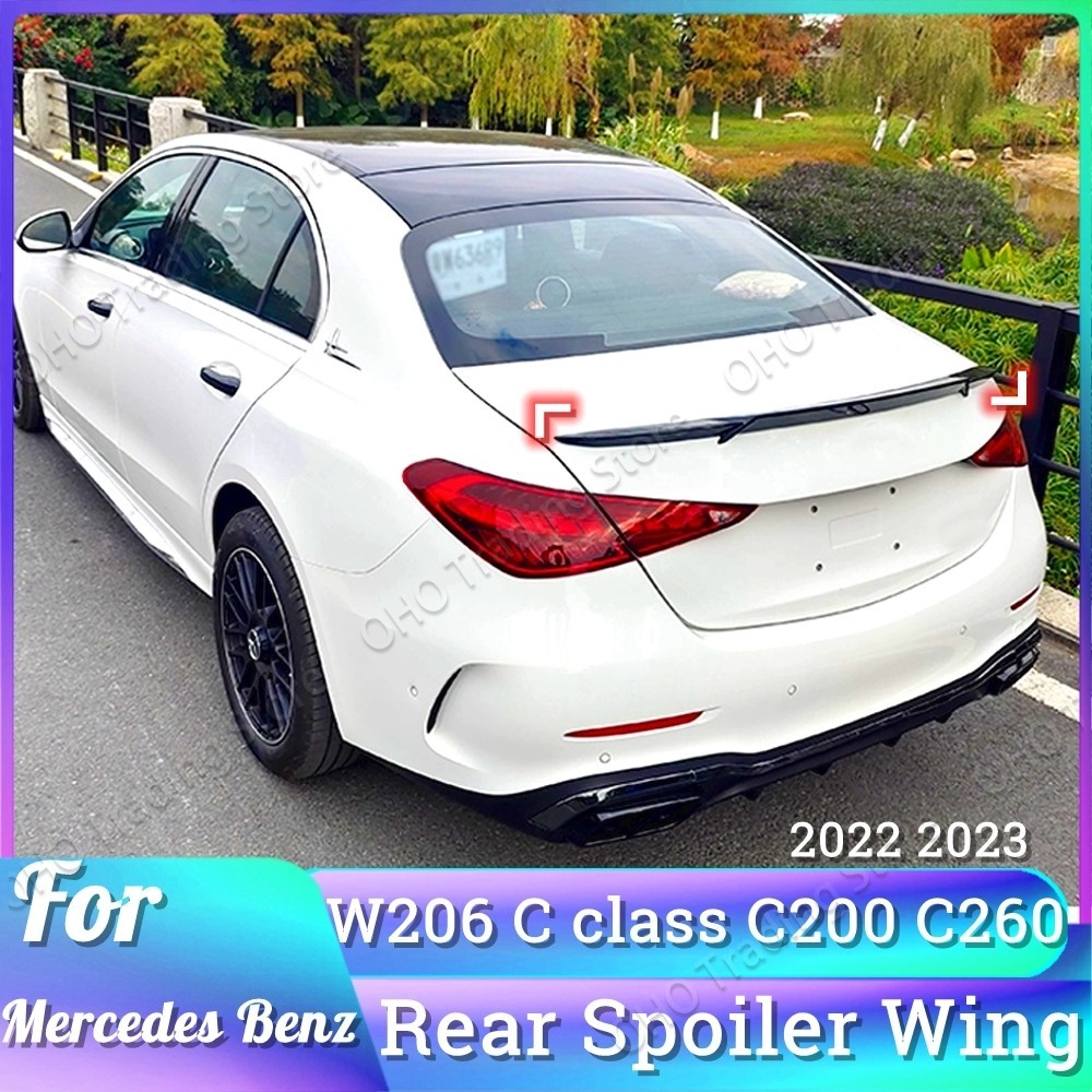 Car Rear Roof Sport Spoiler Wing Styling For Mercedes Benz C Class W206 C200 C260 C300 Sedan AMG ...