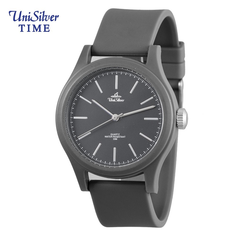 UniSilver TIME DUSK STEALTH Men's Analog ALL Gray with Dark Gray Dial ...
