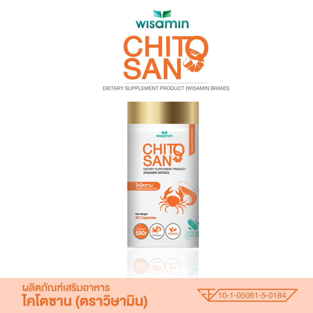 CHITOSAN Dietary Supplement Product 500 mg./ Capsules 1 Bottle 30 ...