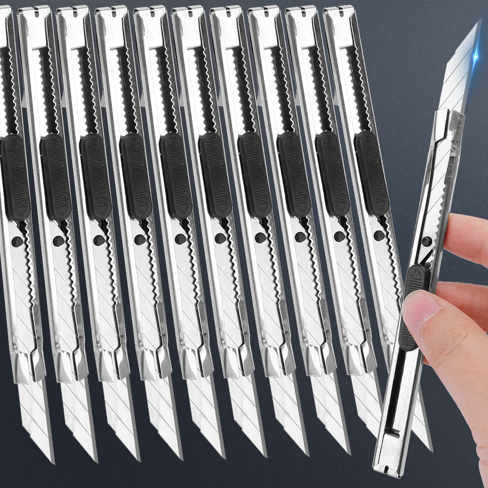 Multi-Purpose Stainless-Steel Utility Knife - 30 Degree Retractable ...