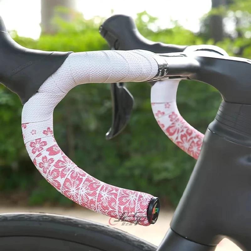 【sakura】 Road Bike Tape Road Bar Tape Shock Absorption Antislip Bicycle Handlebar Tape Cycling ...