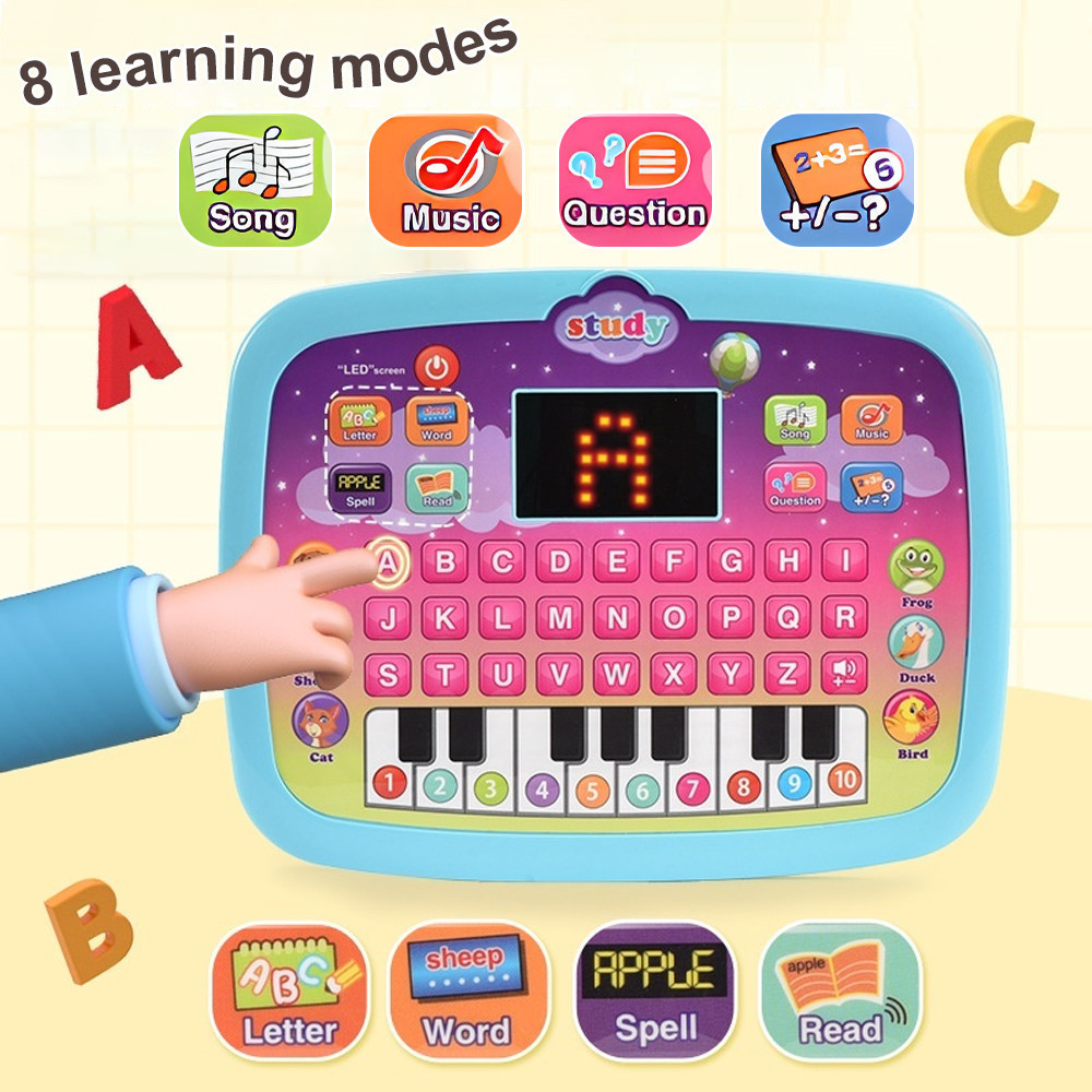 Kids Educational Learning Computer Tablet Toys Baby Character Early ...