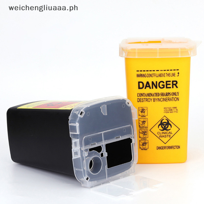 PH 1L Plastic Sharp Container Waste Box Biohazard Tattoo Waste ...