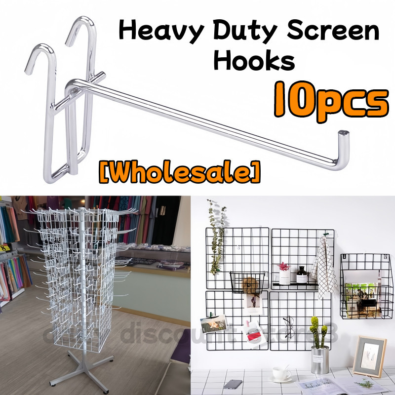 10pcs Screen Hook High Quality Heavy Duty Thick Mesh Hooks Home Living ...