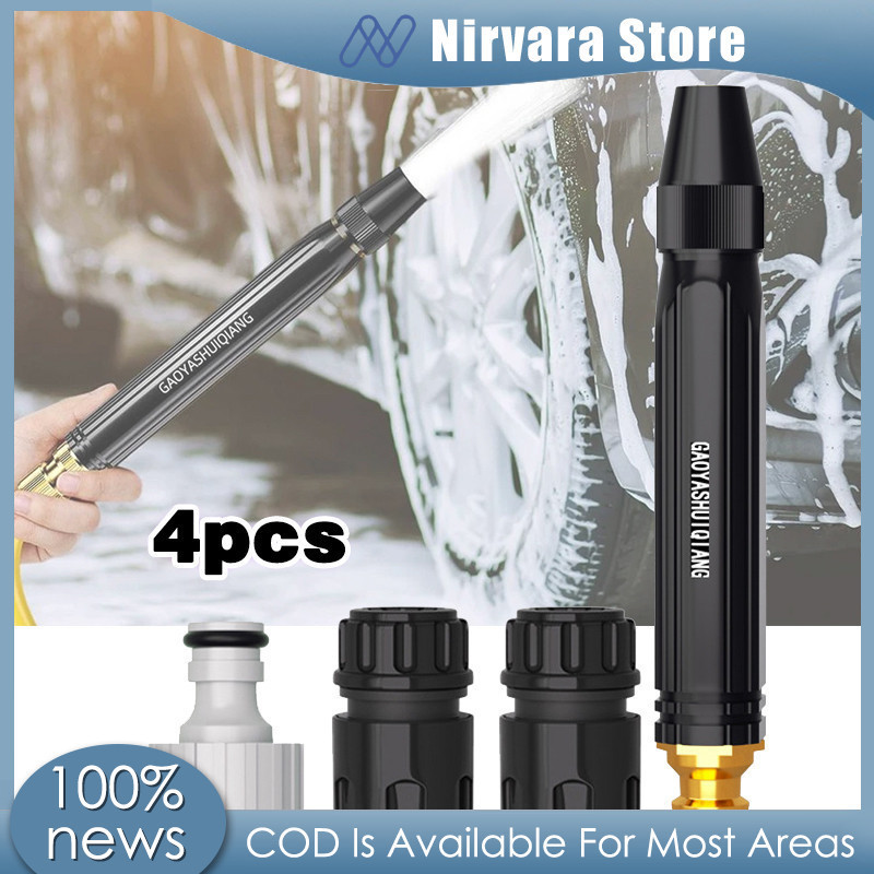 4in1 Adjustable Garden Hose Spray Nozzle High Pressure Water Jet Car ...