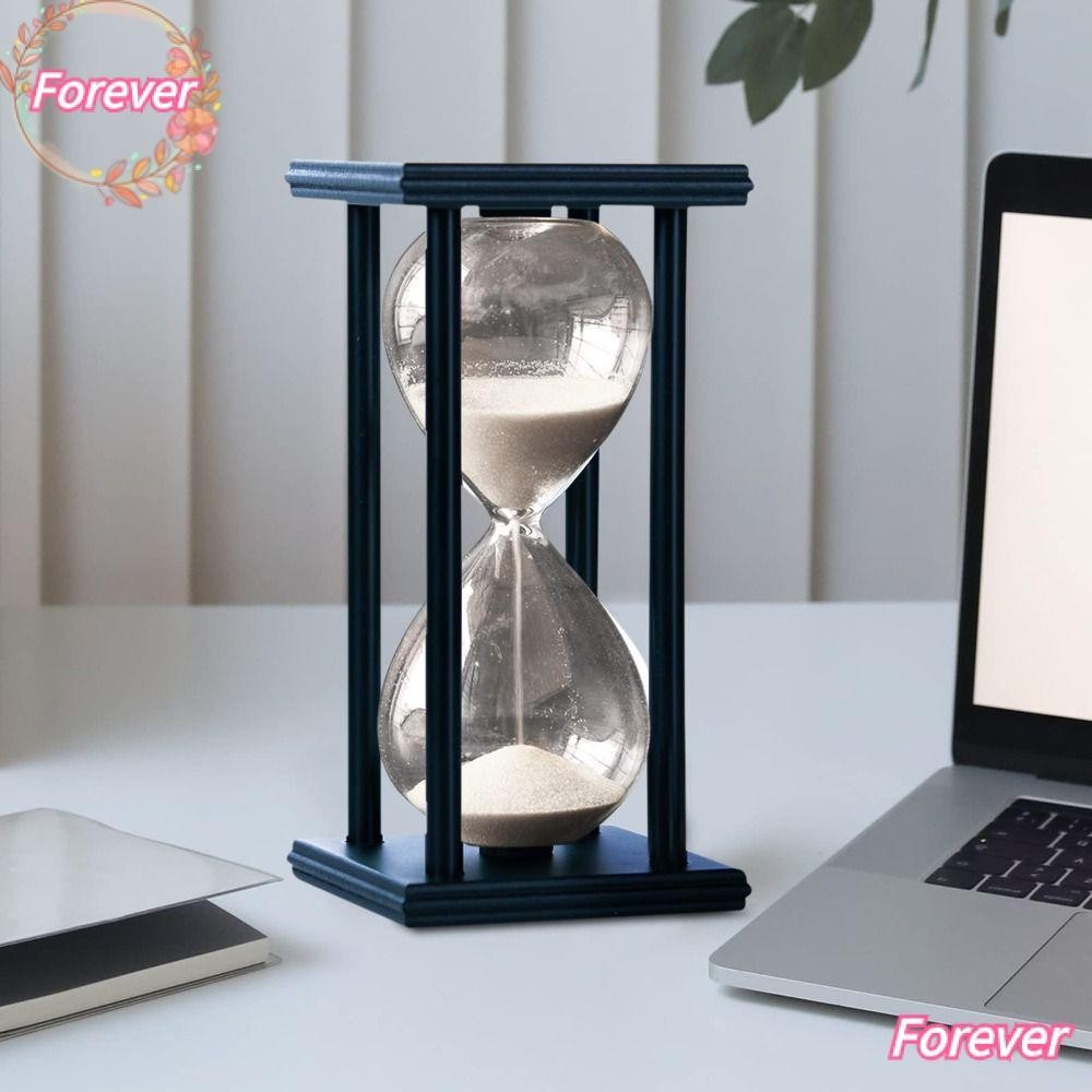 FOREVER Hourglass Sand Timer, Vintage Black Wooden Sandglass Timer ...