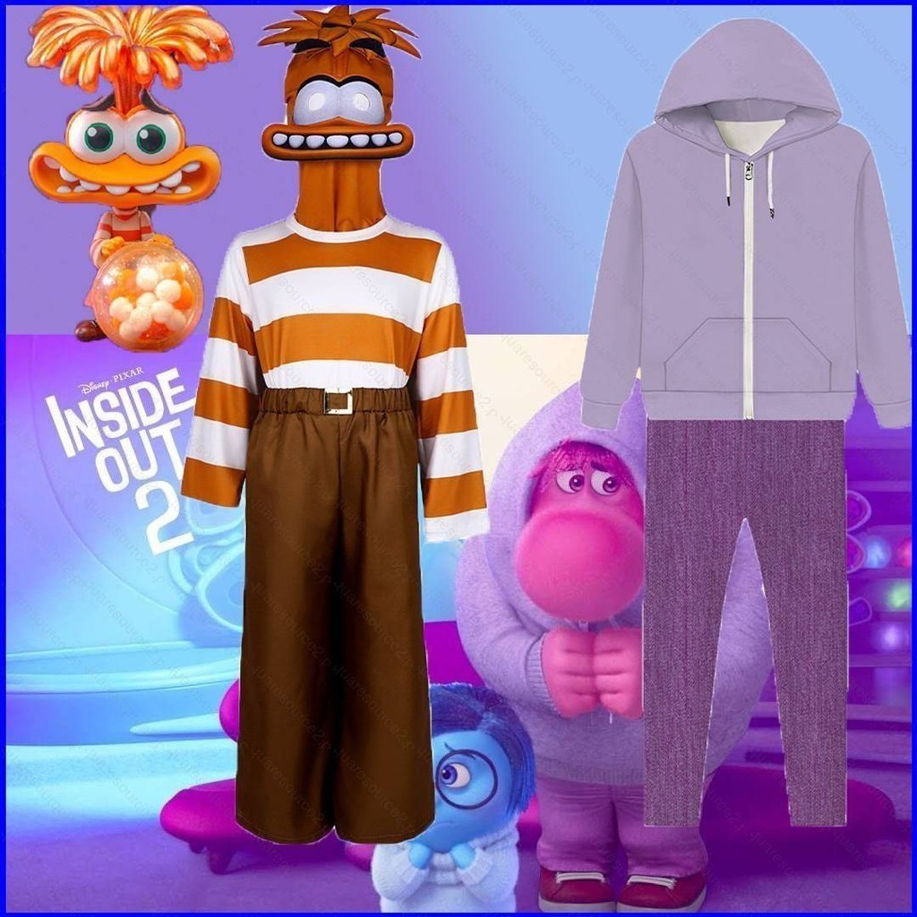 SQK Inside Out 2 Anxiety Embarrassment Ennui Envy Bing Bong coat pants ...