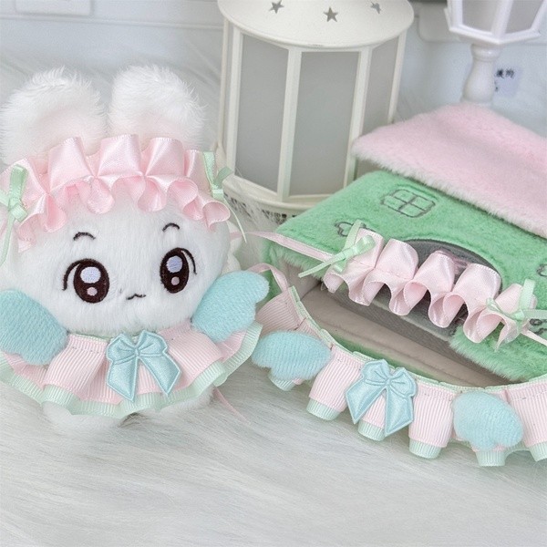 Steve Cute Pink And Green Puffy Skirt Baby Clothes Set 10cm Cotton Doll ...