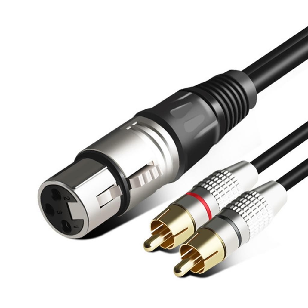 [Lzdyyh2hl] RCA Male Plug to XLR Female Cable Connector Adapter 0.3m ...