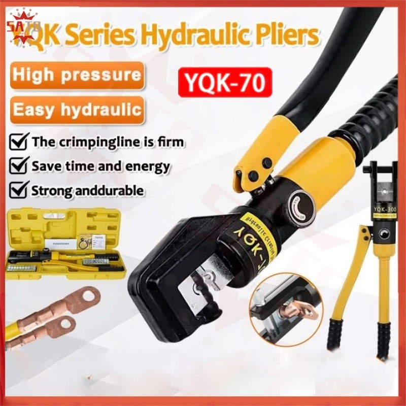 Hydraulic Crimper Tool Kit Tube Terminals Lugs Battery Wire Crimping ...