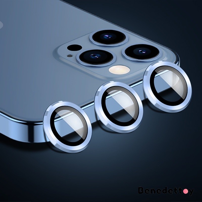 Metal Camera lens protector iP 13/14pro Full Cover Tempered Glass ...