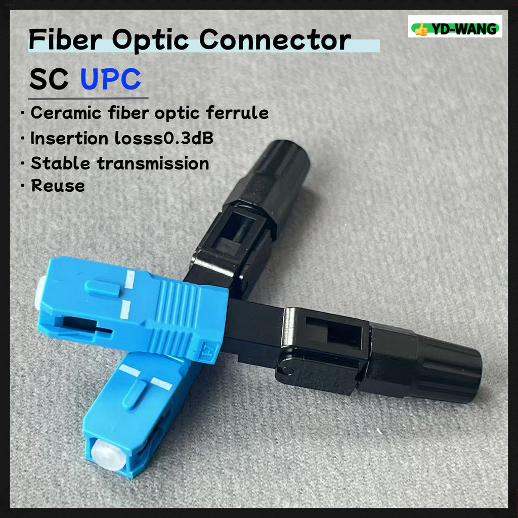 10pcs Embedded SC UPC Fiber Optic Fast Connector FTTH Single Mode ...