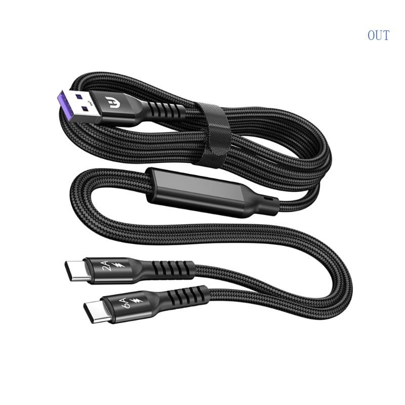 OUT Double USB C Cable Double Ended USB to USB C Splitter Charging ...