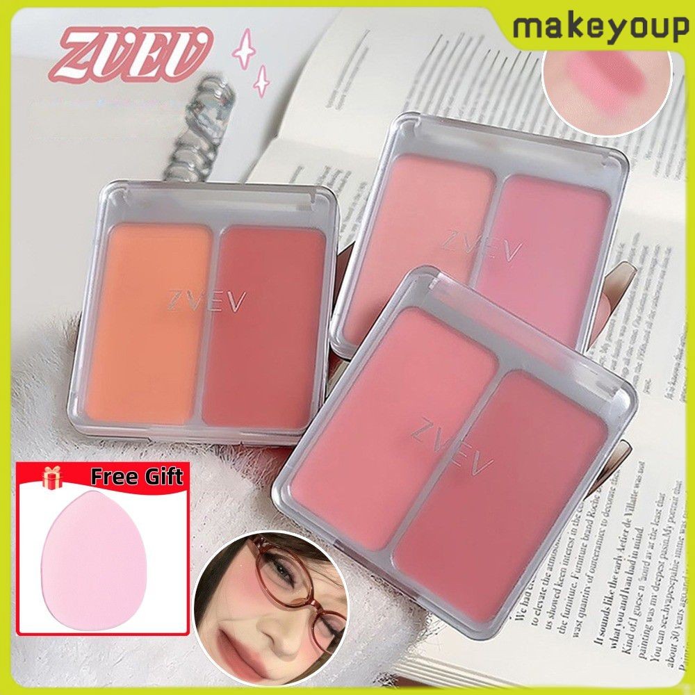 COD [free Gift]zvev Blush Palette Easy To Color Non-fly Powder ...