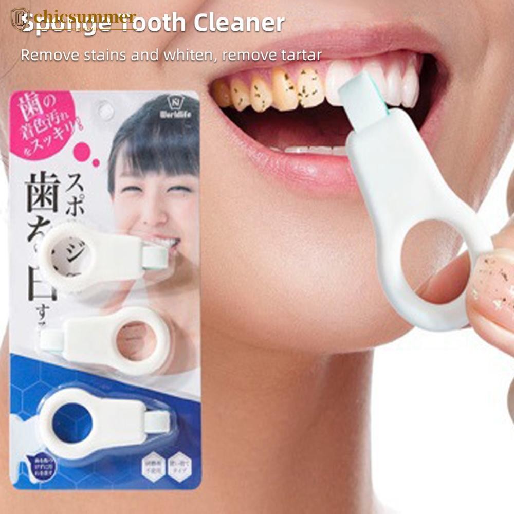 CHICSUMMER Tooth Cleaning Sponge Wipe Whiten Teeth Remove Tartar Micron ...