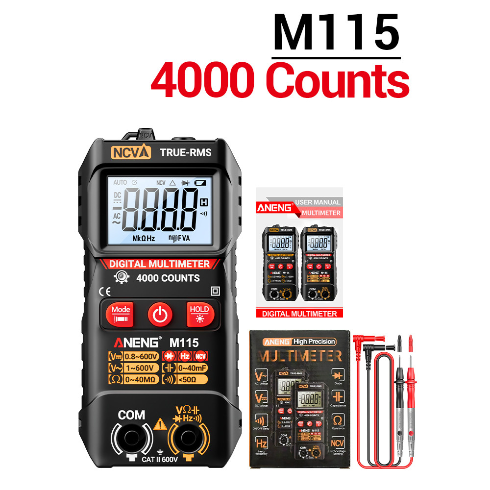 ANENG M114 4000 Counts Fully Automatic Anti-Burning High-Precision ...