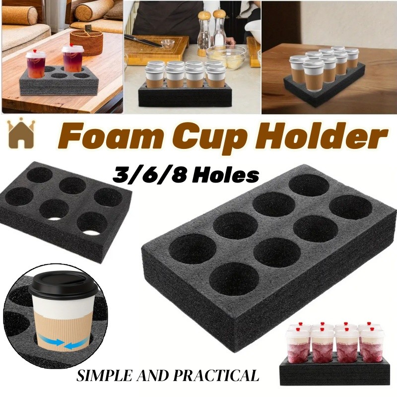 Travel Foam Cup Holder Coffee Tray Cup Carrier Milk Tea Drink ...
