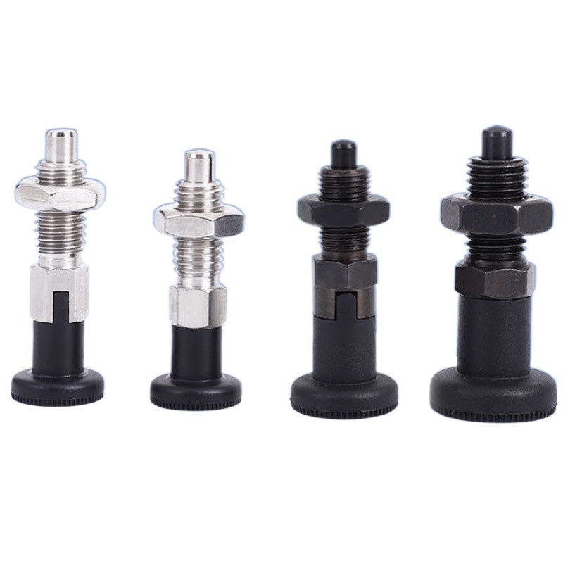 ﺴ Spring positioning pin knob plunger indexing pin stainless steel self-locking reset type ...