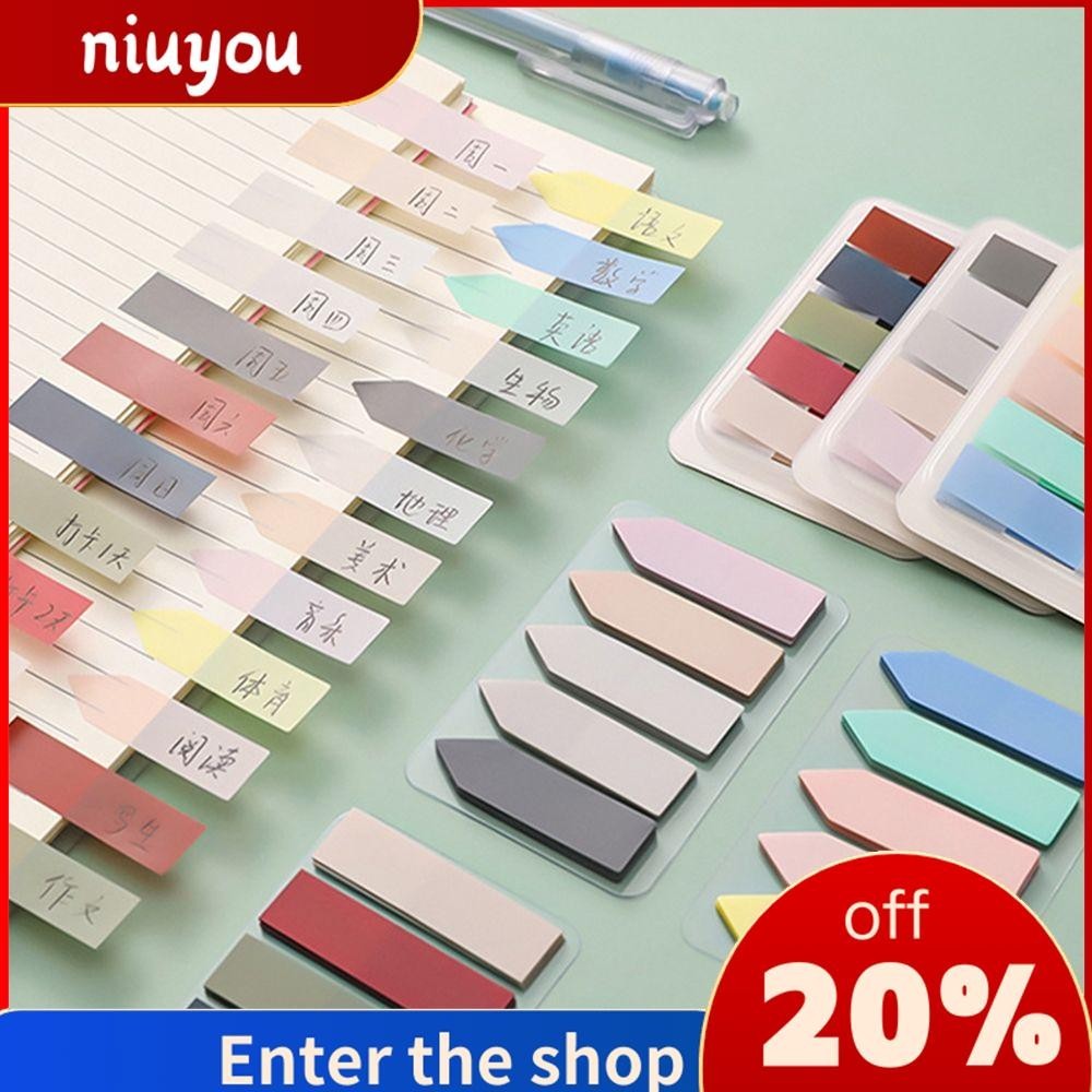 NIUYOU 100 Sheets Sticky Notes Bookmark Novelty Tab Strip Key Points ...