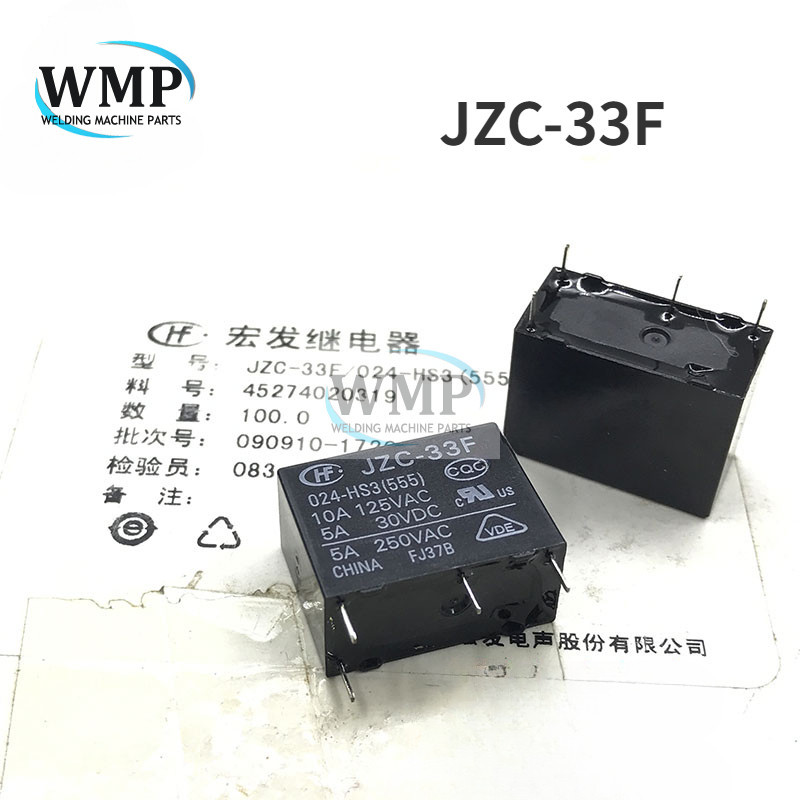 Original Relay JZC-33F 024-HS3(555) 24VDC 4Pin 10A 5A New | Shopee ...