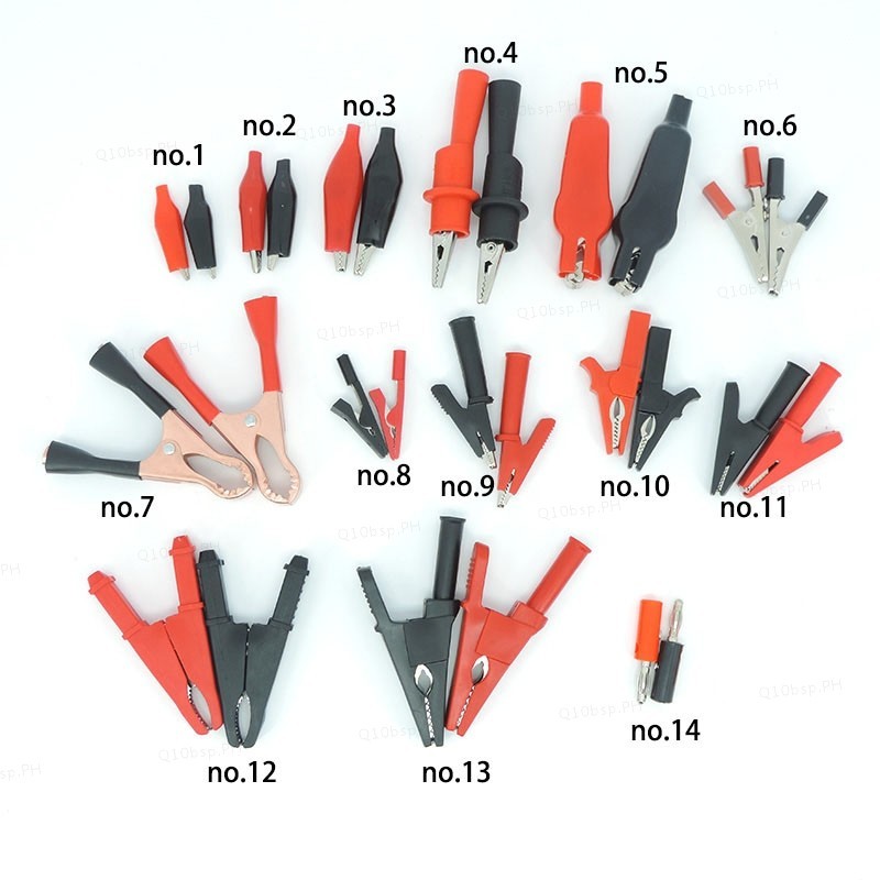 Alligator Crocodile Clip Insulated Clamp lead cable Probe Connector ...