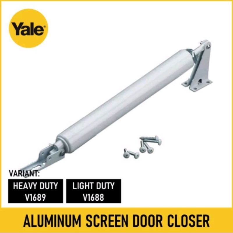 YALE SCREEN DOOR CLOSER ALUMINUM DOOR CLOSER TUBE TYPE HYDRAULIC LIGHT ...