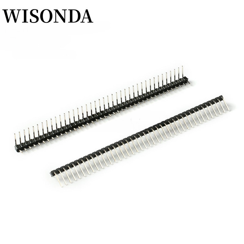 10pcs 40 Pin 1x40 Single Row Male 2.54mm Breakable Pin Header Right ...