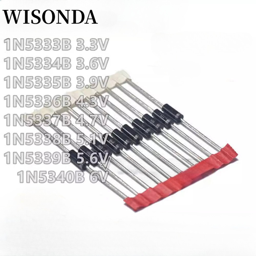 20pcs 5W Zener Diode 1N5338B 1N5339B 1N5342B 1N5349B 1N5359B 4.7V 5.1V 5.6V 6V 6.8V 7.5V 10V 12V ...