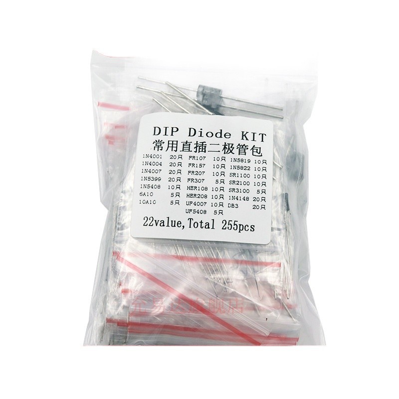 Rectifier diode package 1N4007 5408 5822 1N4148 DB3 in-line commonly ...